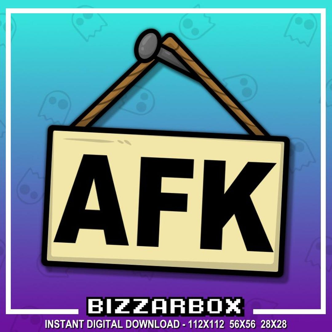 AFK SIGN Twitch Emote / Twitch Emotes / Twitch Stream / Discord Emotes ...