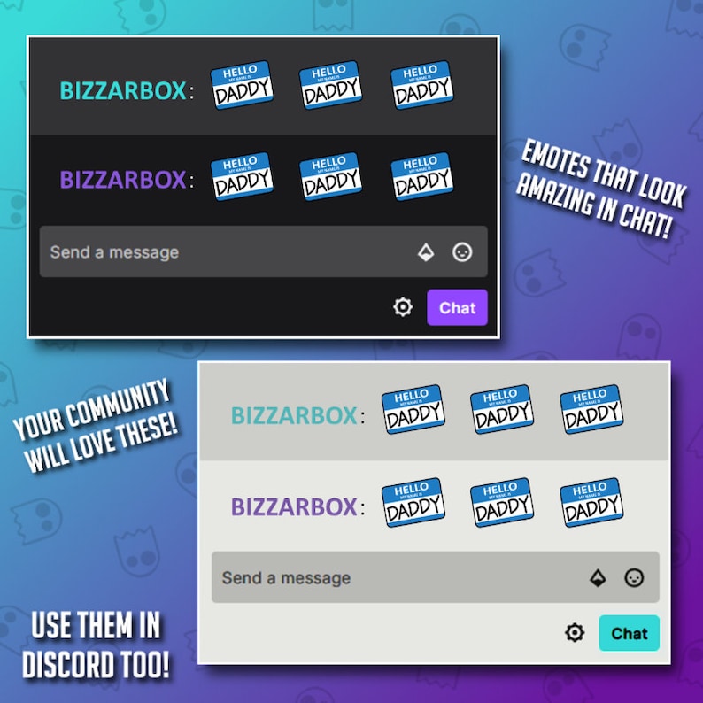 DADDY NAME TAG Twitch Emote / Twitch Emotes / Twitch Stream / Discord ...