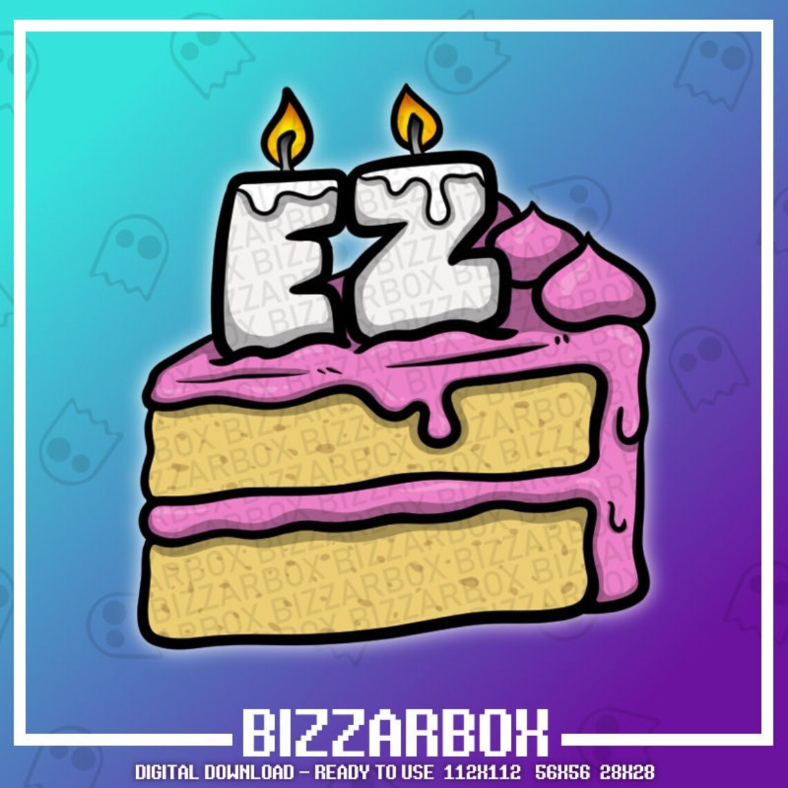 PIECE OF CAKE Twitch Emote / Twitch Emotes / Twitch Stream / - Etsy