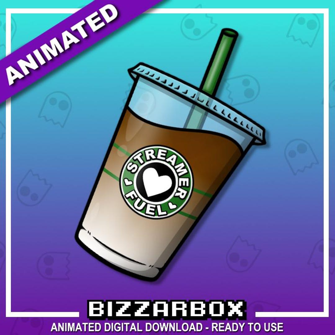 ICED COFFEE Animated Twitch Emote / Twitch Emotes / Twitch Stream ...