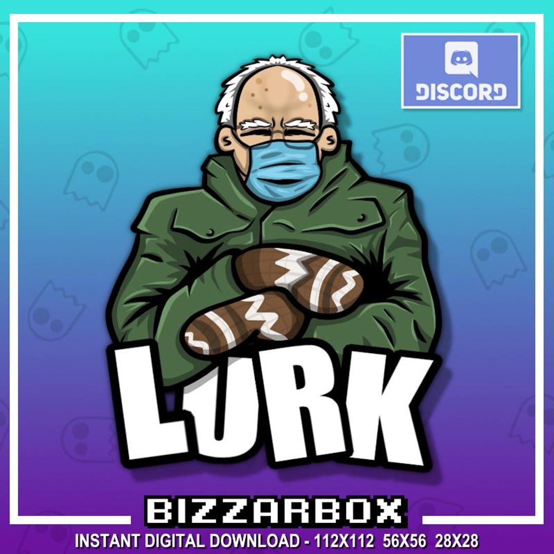 BERNIE MITTENS LURK Discord Emote / Chat Emotes / Stream Emotes ...