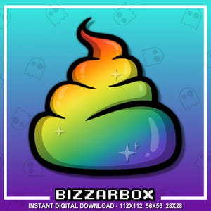 RAINBOW POOP Twitch Emote / Twitch Emotes / Twitch Stream / Discord ...