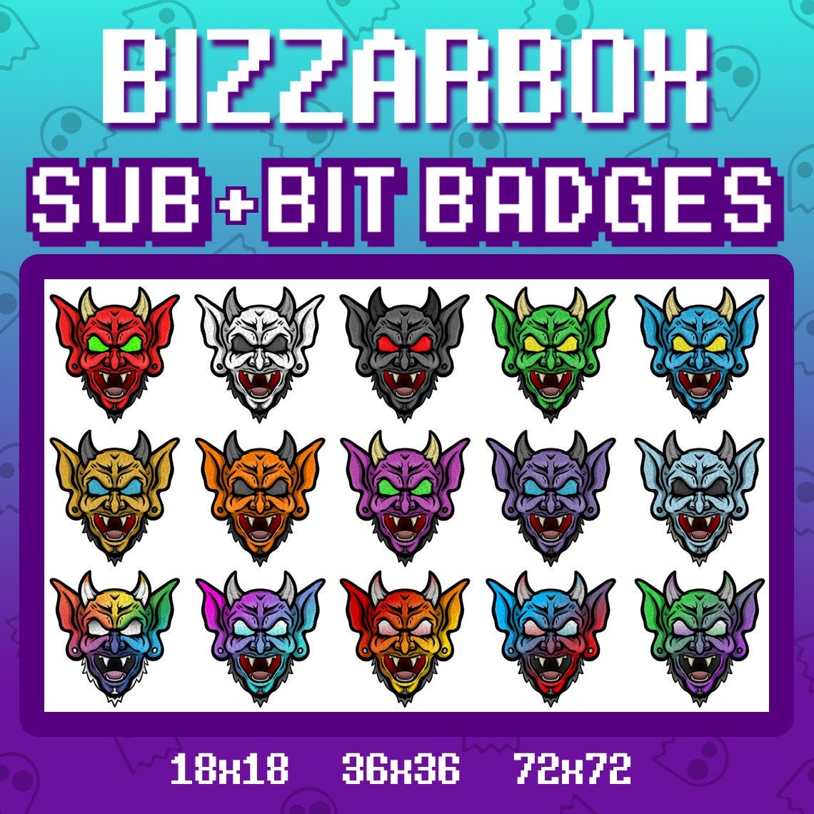 DEMONS Twitch Sub Badges / Cheer Bit Badges / Emote / Emotes / - Etsy