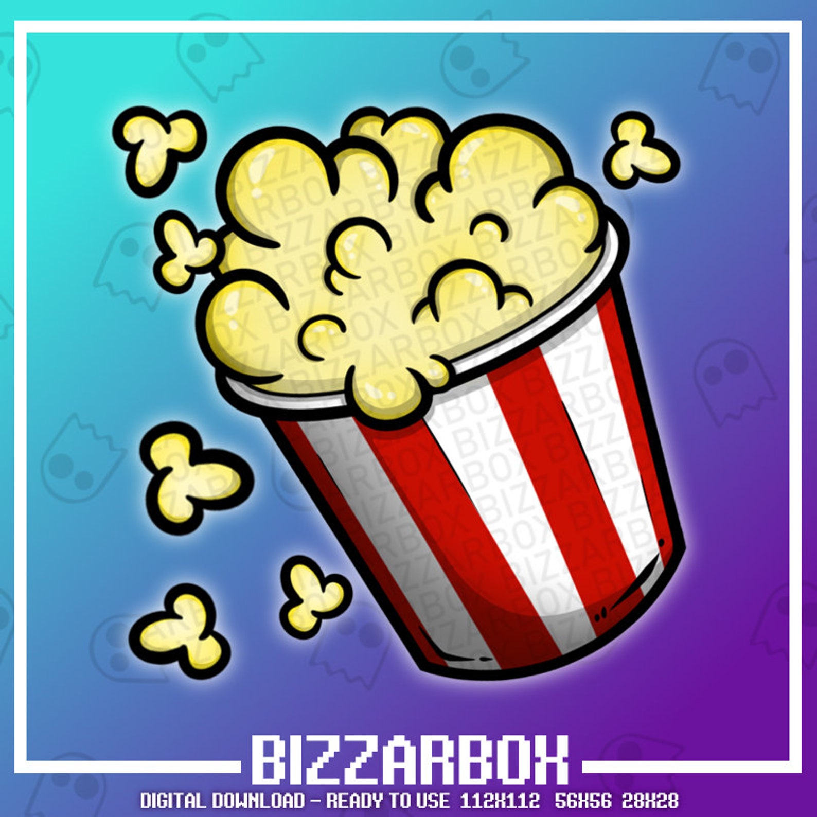 POPCORN Animated Twitch Emote / Twitch Emotes / Twitch Stream / Discord ...