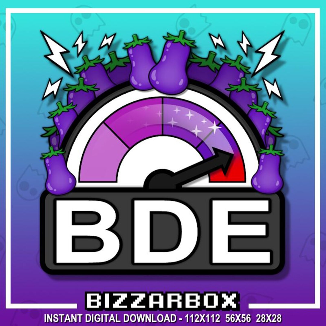EGGPLANT BDE METER Twitch Emote / Big Energy Emote / Twitch Emotes ...