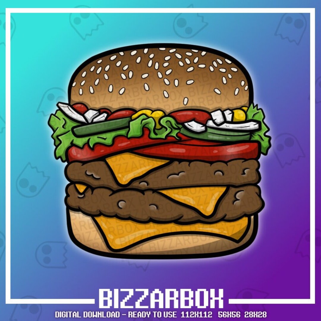 BURGER Twitch Emote / Twitch Emotes / Twitch Stream / Discord Emotes ...