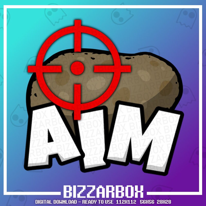 POTATO AIM Twitch Emote / Twitch Emotes / Twitch Stream / Discord ...