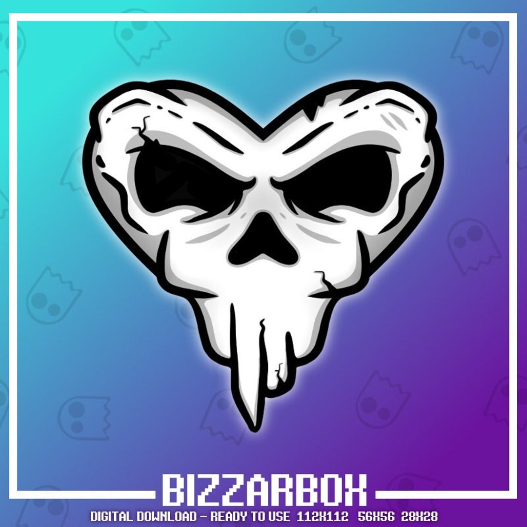 SKULL HEART Twitch Emote / Twitch Emotes / Twitch Stream / Discord ...