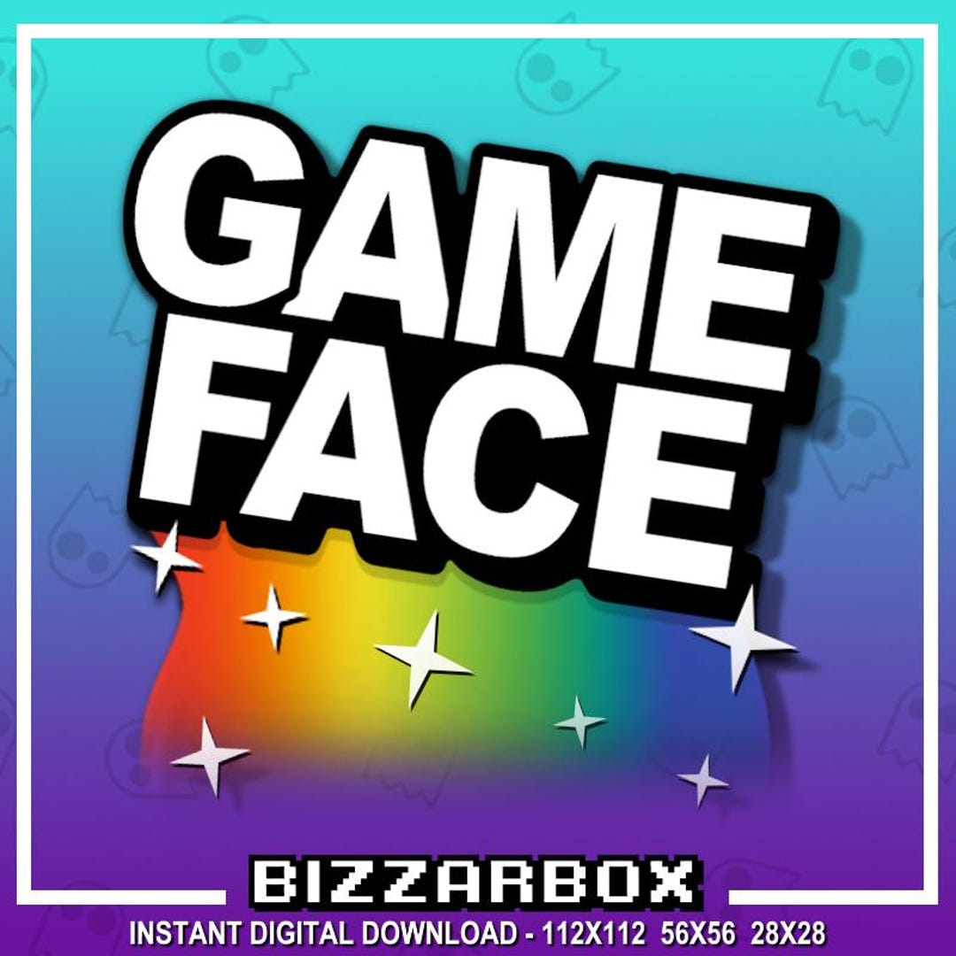 GAME FACE Twitch Emote / Twitch Emotes / Twitch Stream / Discord Emotes ...
