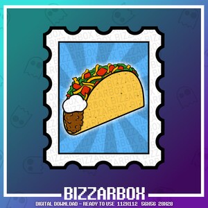 TACO STAMP Twitch Emote / Twitch Emotes / Twitch Stream / Discord ...