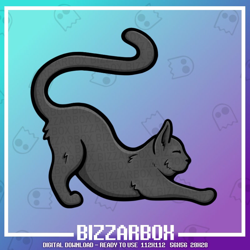STRETCH CAT Channel Points Emote for Twitch / Discord / Stream - Etsy