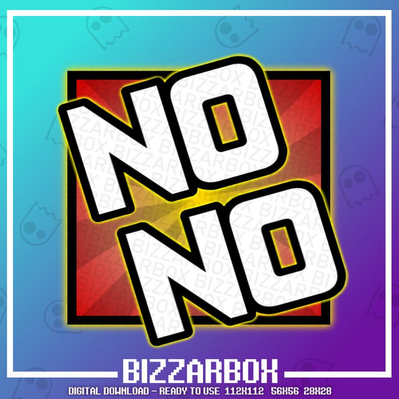 NO NO SQUARE Twitch Emote / Twitch Emotes / Twitch Stream / Discord ...