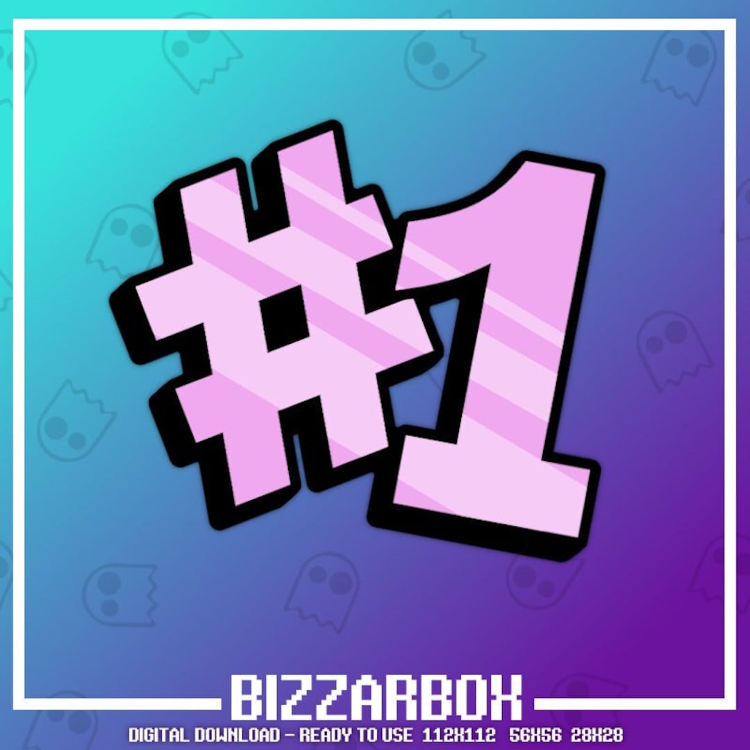 NUMBER 1 PINK Twitch Emote / Twitch Emotes / Twitch Stream / Discord ...