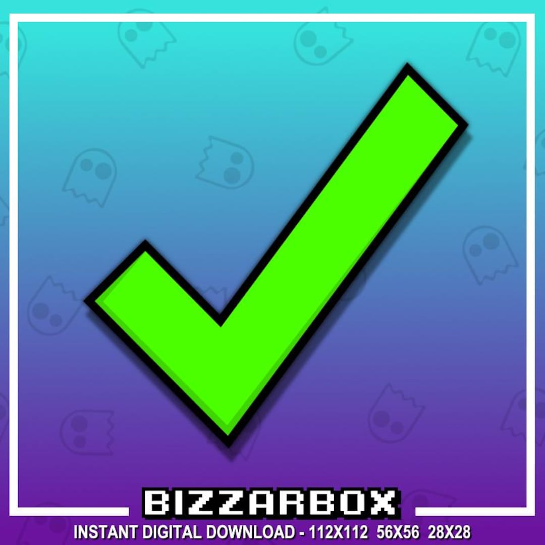 CHECK MARK DONE Channel Points Emote for Twitch / Discord / Stream ...