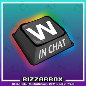 W KEY Twitch Emote / Twitch Emotes / Twitch Stream / Discord Emotes ...