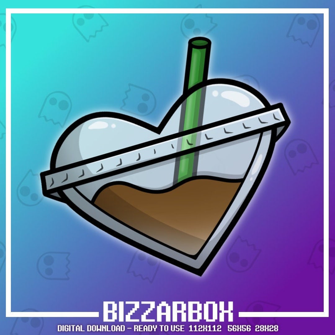 ICED COFFEE HEART Twitch Emote / Twitch Emotes / Twitch Stream ...