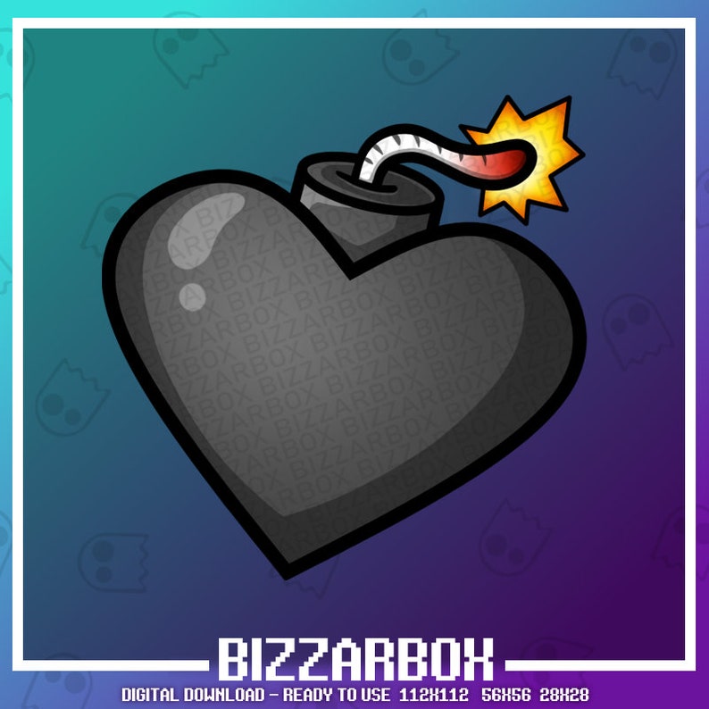 LOVE BOMB HEART Twitch Emote / Twitch Emotes / Twitch Stream / - Etsy