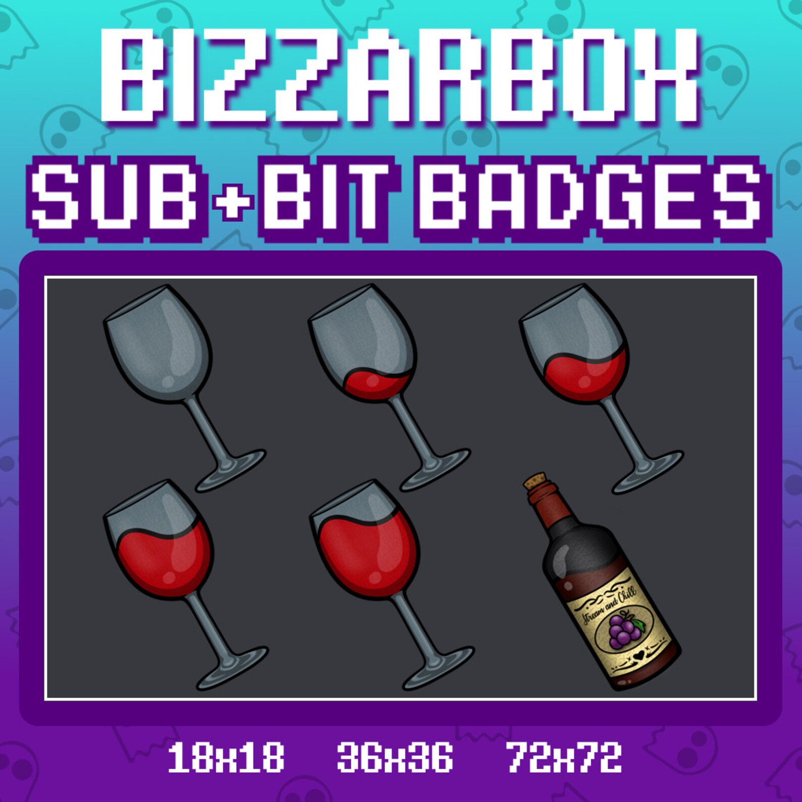 RED WINE Twitch Sub Badges / Cheer Bit Badges / Emote / Emotes - Etsy