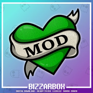 MOD LOVE Twitch Emote / Twitch Emotes / Twitch Stream / Discord Emotes ...
