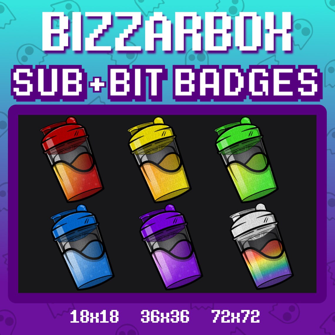 ENERGY DRINK SHAKERS Twitch Sub Badges / Cheer Bit Badges / Emote ...