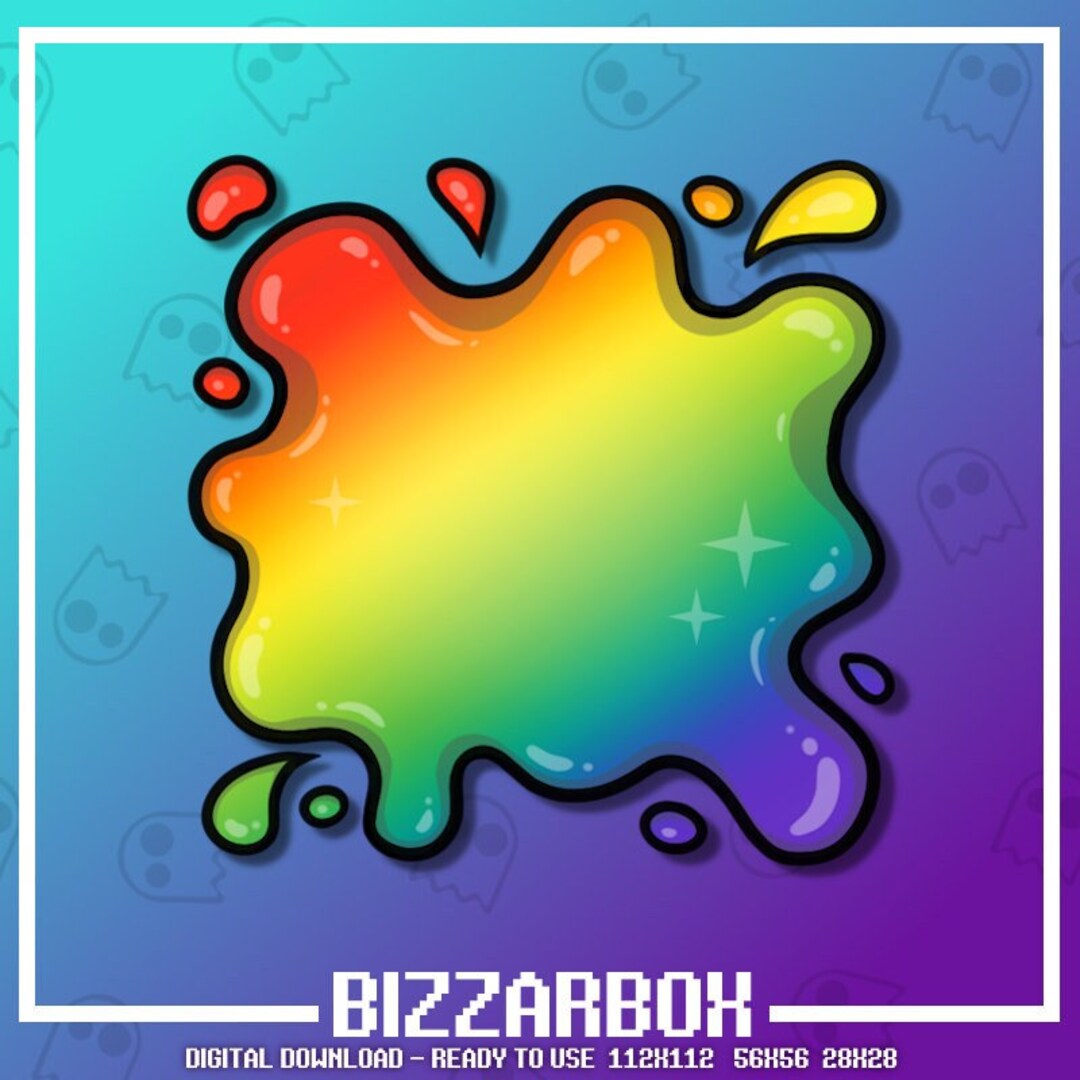 RAINBOW SPLAT Twitch Emote / Twitch Emotes / Twitch Stream / Discord ...