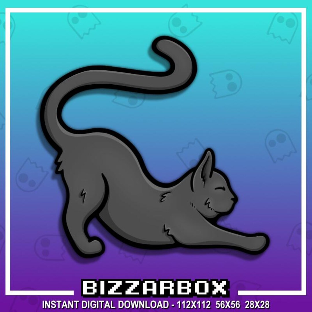 STRETCH CAT Channel Points Emote for Twitch / Discord / Stream ...