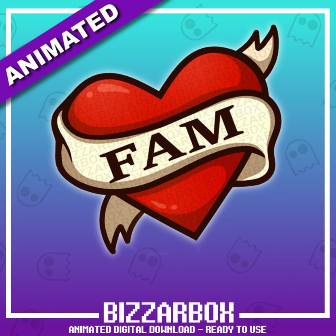 FAM HEART Animated Twitch Emote / Twitch Emotes / Twitch - Etsy