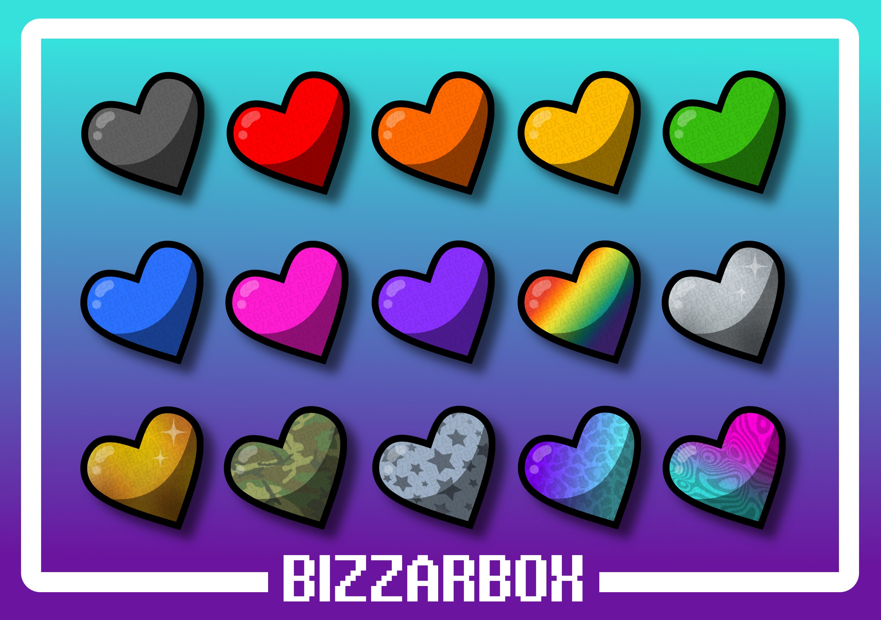 CUTE HEART Twitch Sub Badges / Cheer Bit Badges / Emote / - Etsy