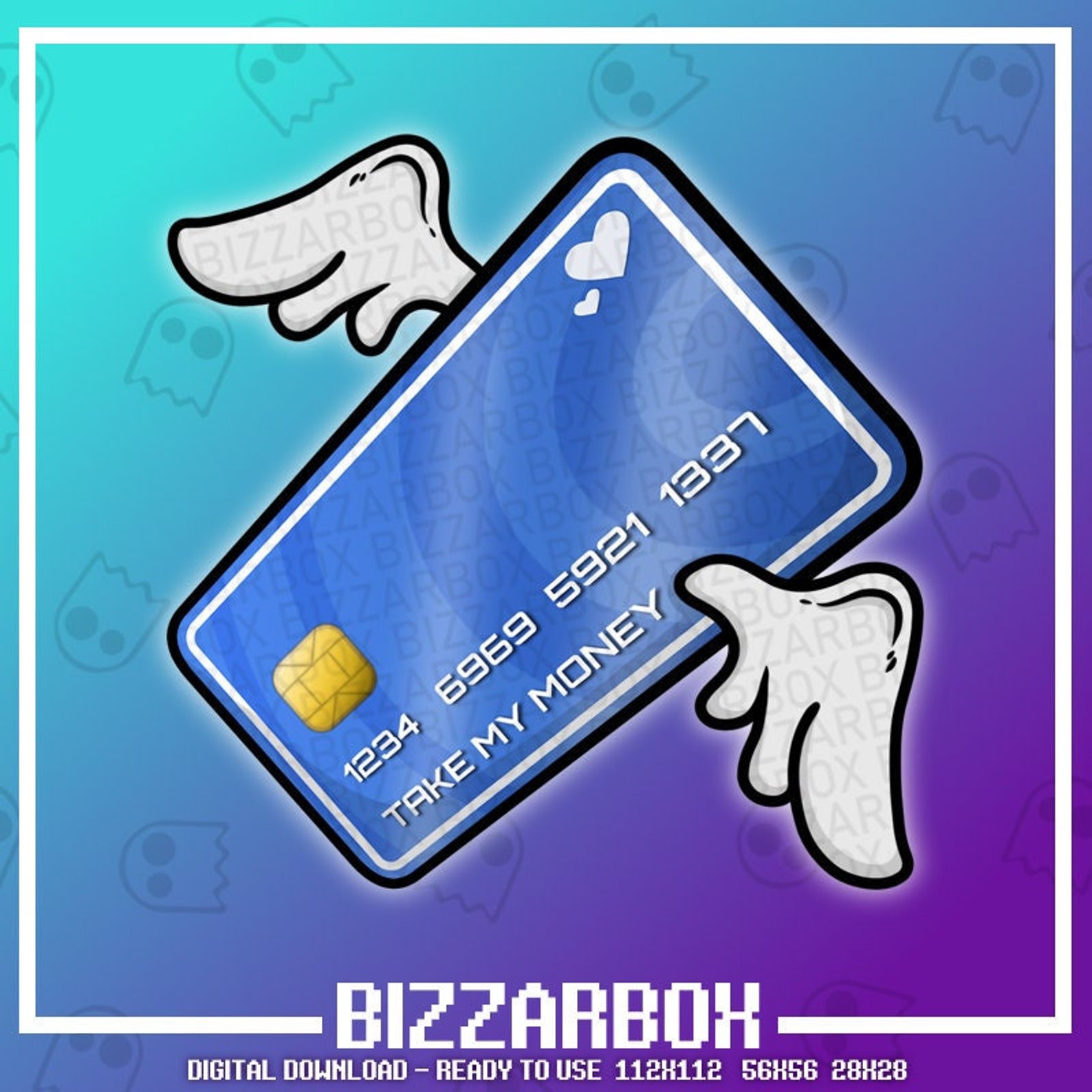 FLYING CREDIT CARD Twitch Emote / Twitch Emotes / Twitch - Etsy