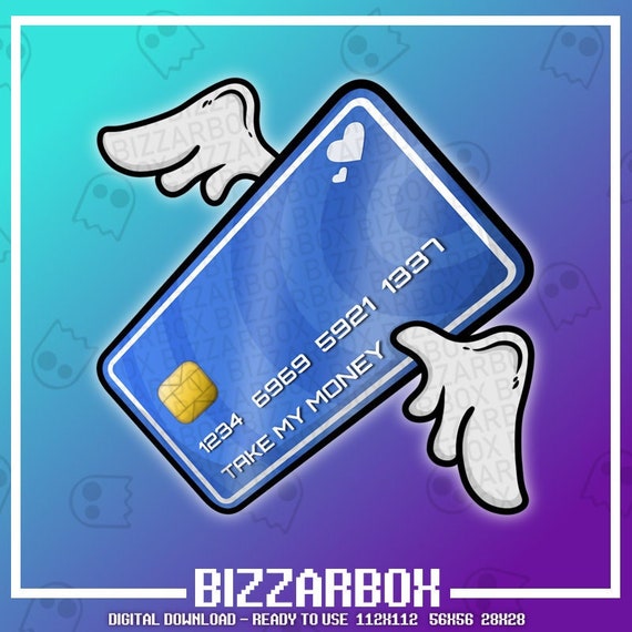 FLYING CREDIT CARD Twitch Emote / Twitch Emotes / Twitch - Etsy