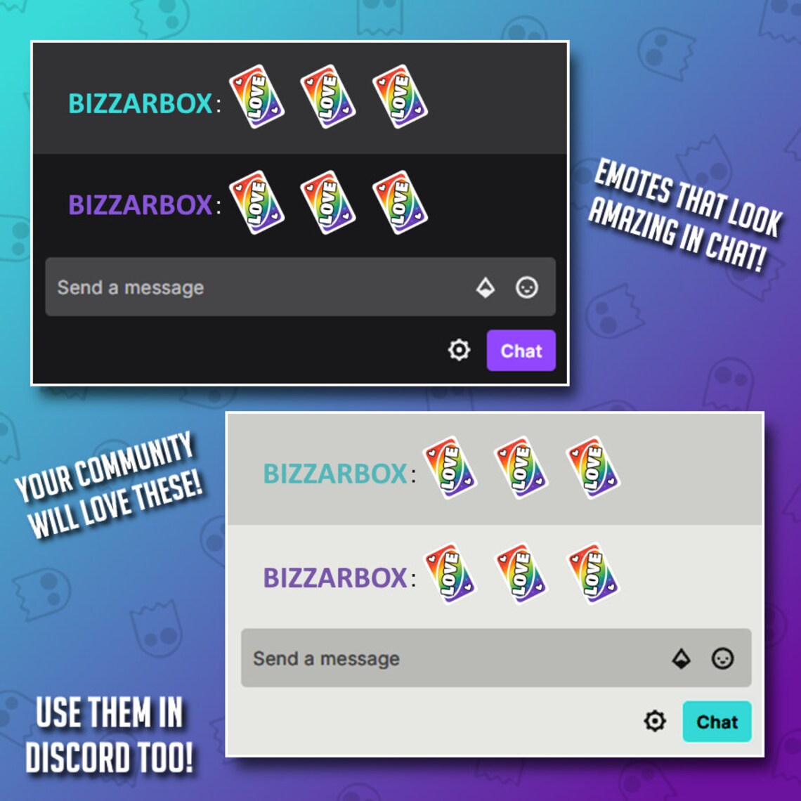 LOVE CARD Twitch Emote / Twitch Emotes / Twitch Stream / - Etsy