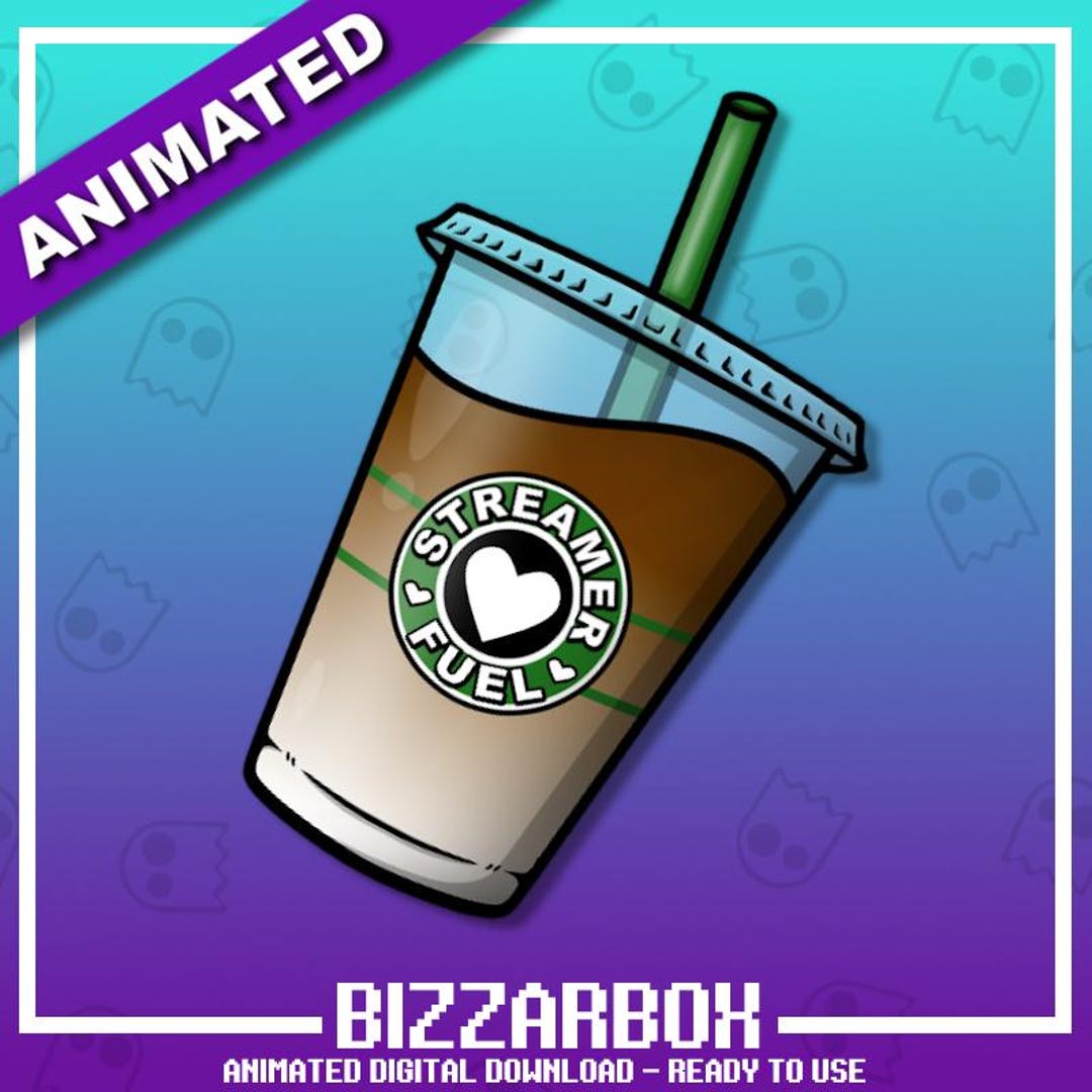 ICED COFFEE Animated Twitch Emote / Twitch Emotes / Twitch Stream ...