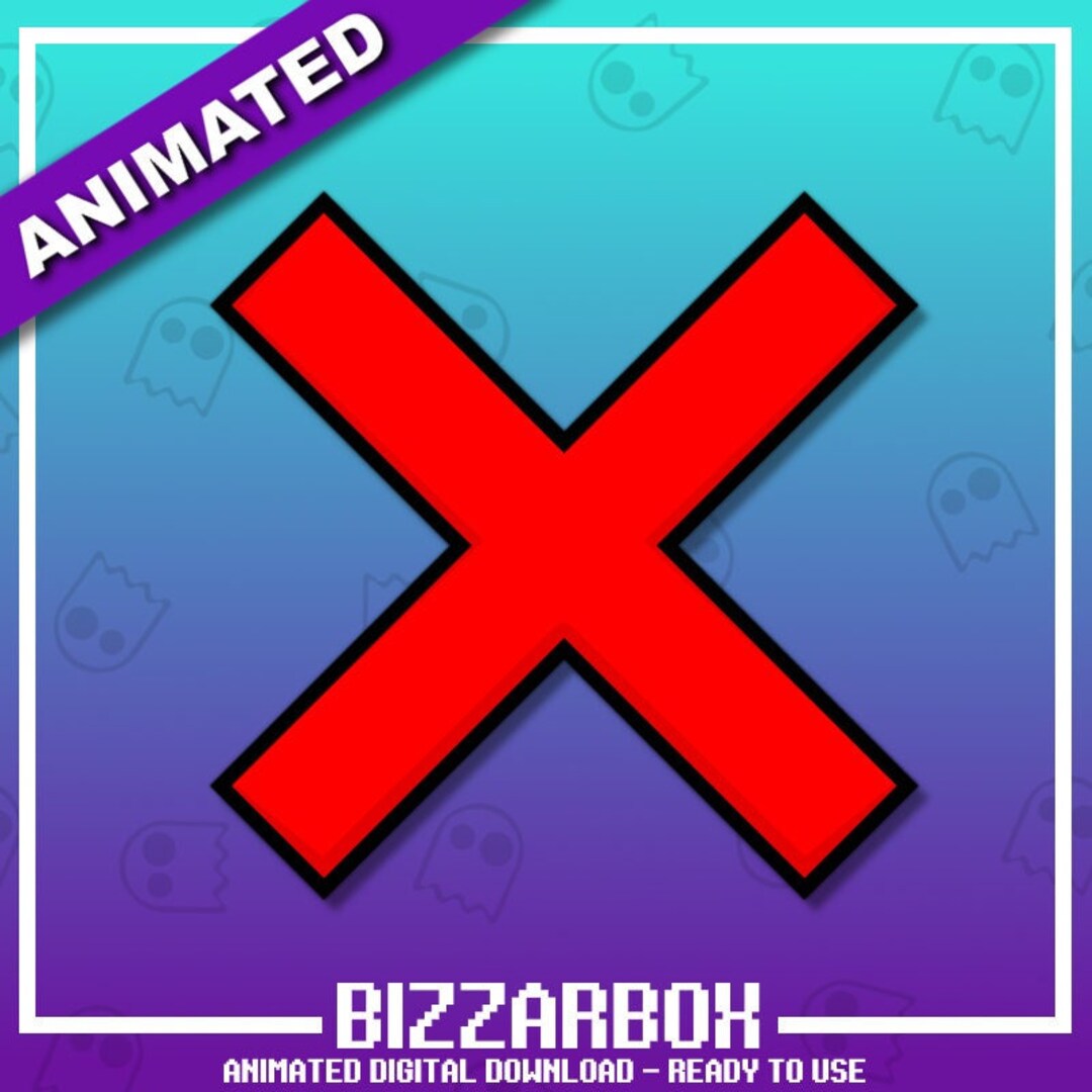 RED X Animated Twitch Emote / Twitch Emotes / Twitch Stream / Discord ...