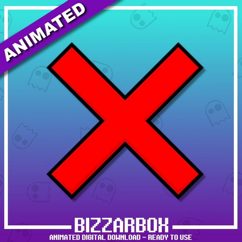 RED X Animated Twitch Emote / Twitch Emotes / Twitch Stream / Discord ...