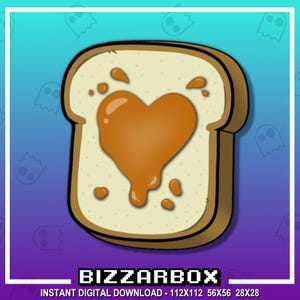 PEANUT BUTTER BREAD Heart Twitch Emote / Twitch Emotes / Twitch Stream ...