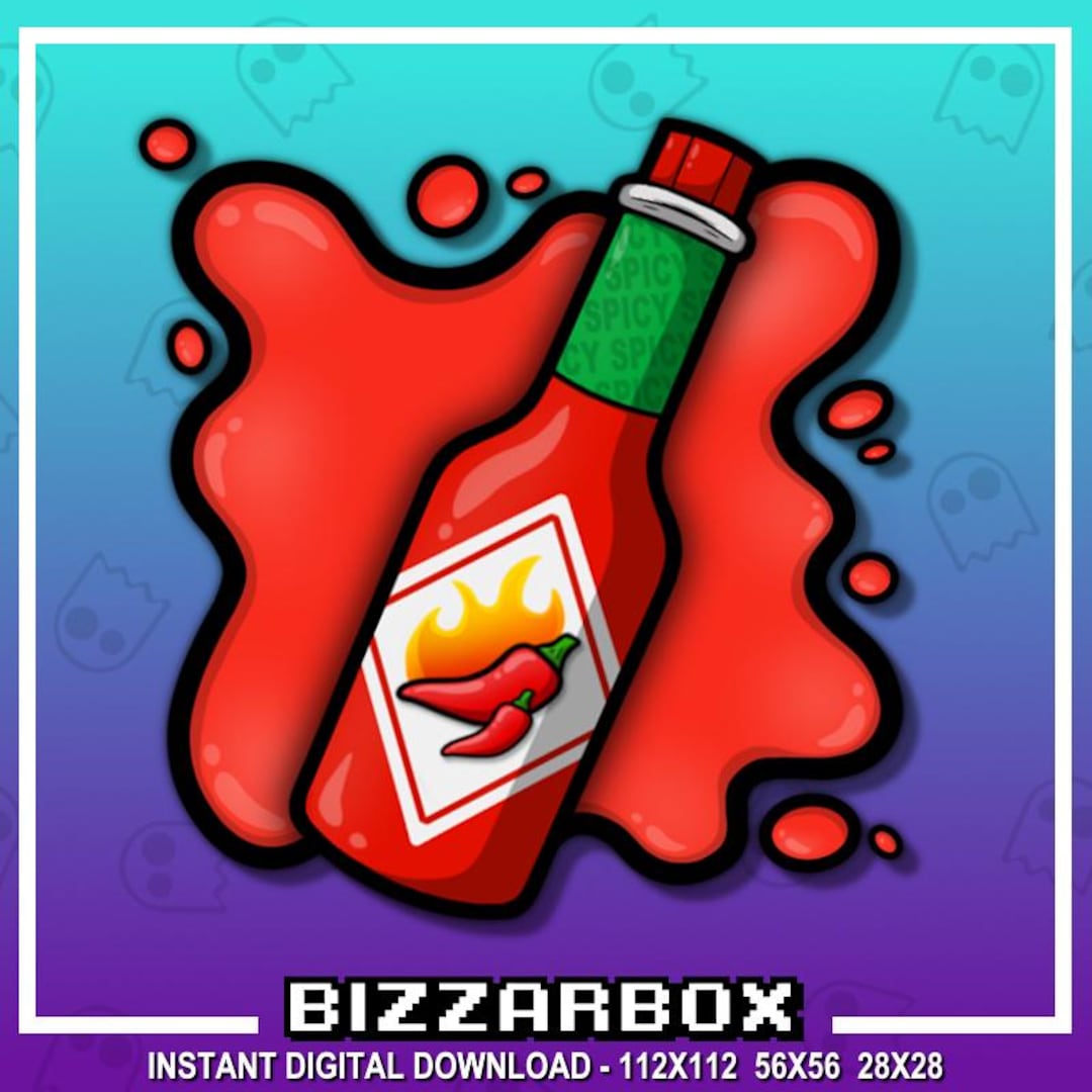 HOT SAUCE SPLAT Channel Points Emote for Twitch / Discord / Stream ...