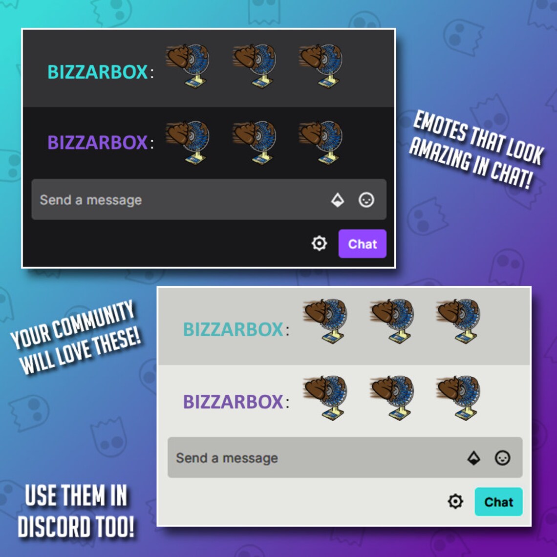 HITTING THE FAN Twitch Emote / Twitch Emotes / Twitch Stream / Discord ...