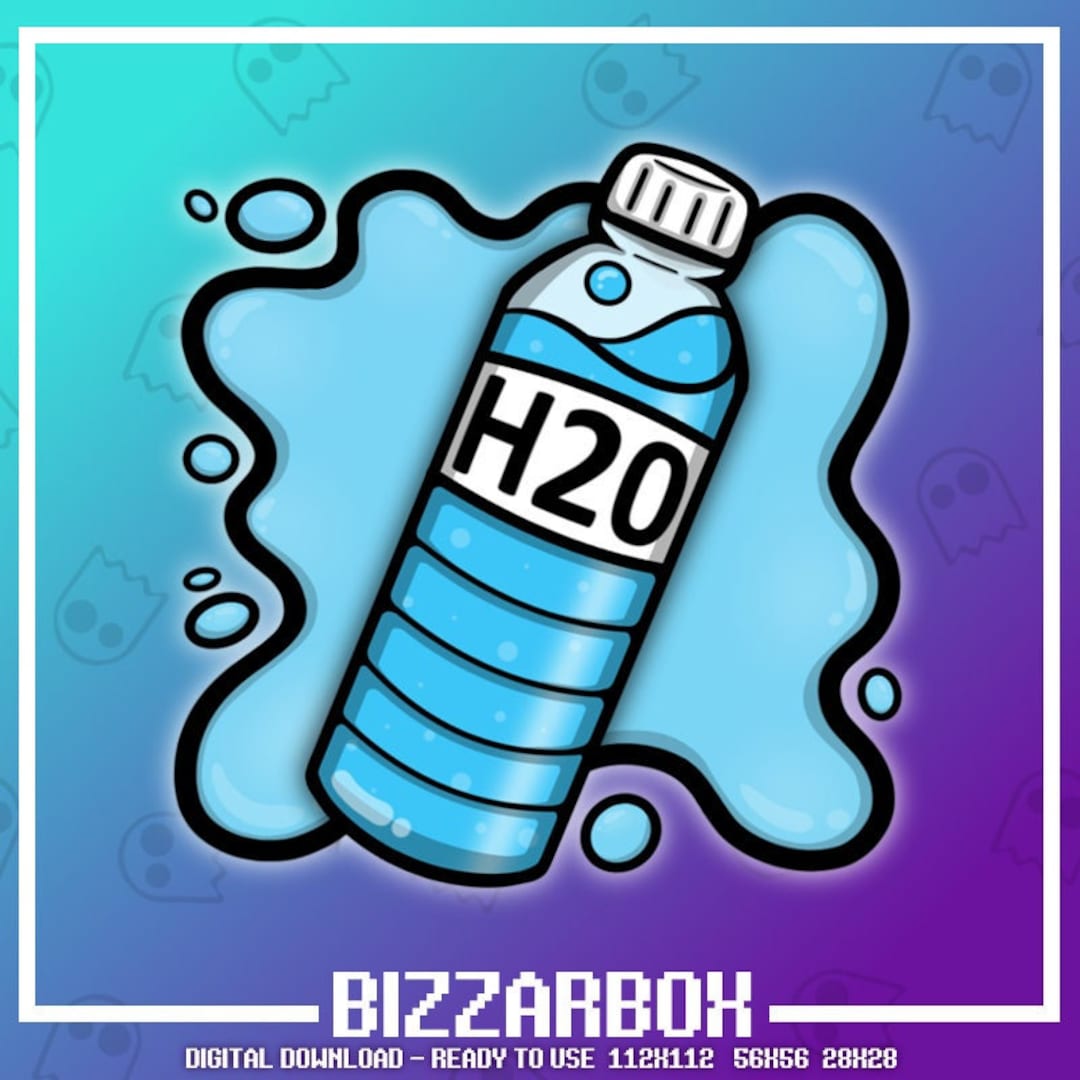 HYDRATE WATER H2O Channel Points Emote for Twitch / Discord / Stream ...