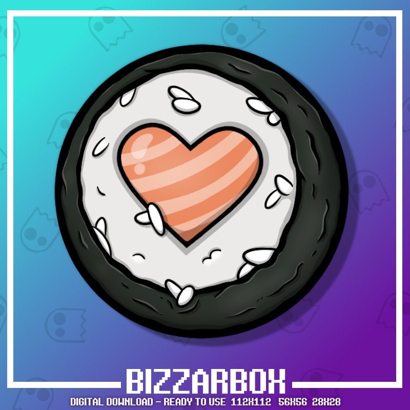 SUSHI ROLL Twitch Emote / Twitch Emotes / Twitch Stream / Discord ...