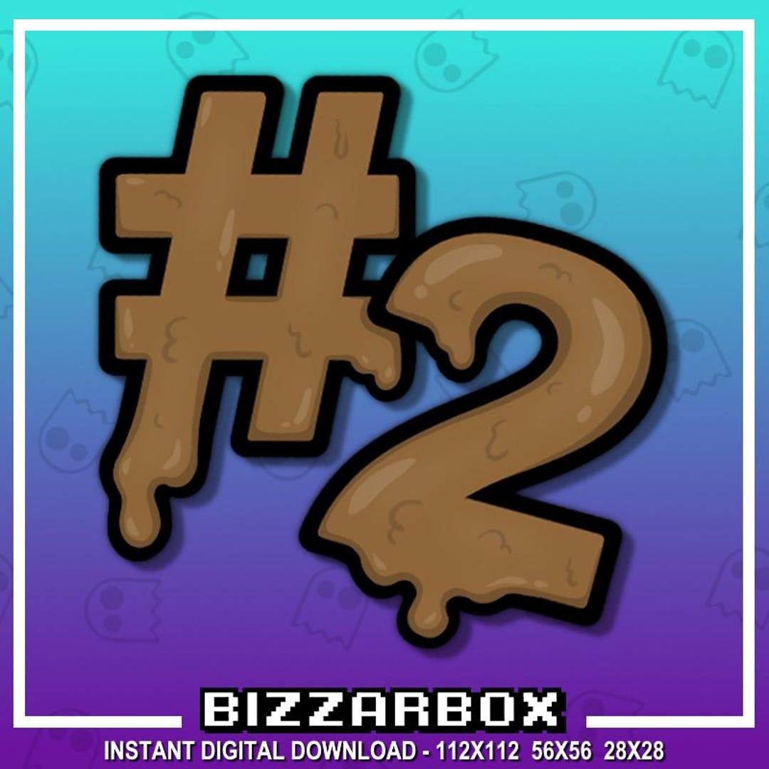 NUMBER TWO POOP Twitch Emote / Twitch Emotes / Twitch Stream / Discord ...