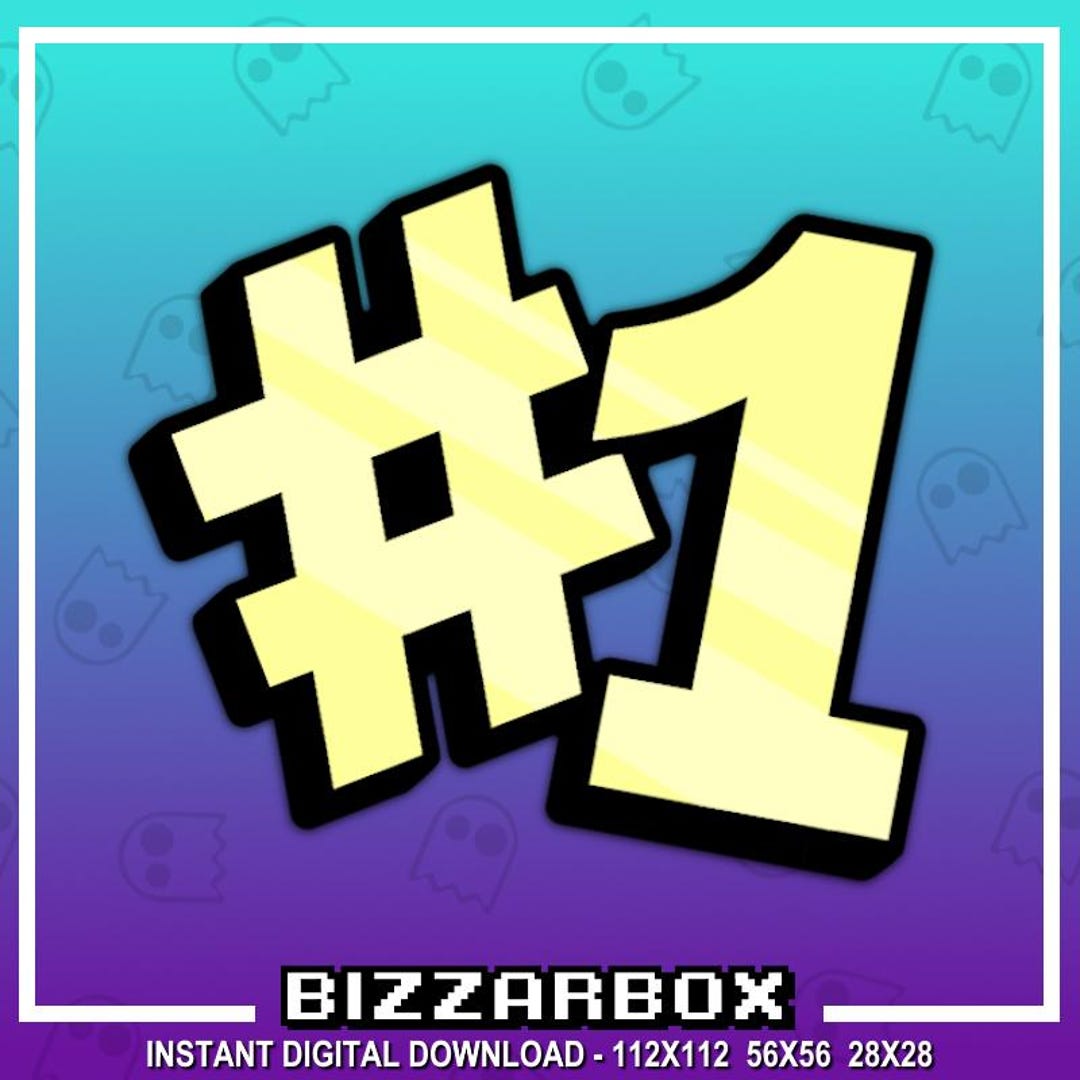 NUMBER 1 YELLOW Twitch Emote / Twitch Emotes / Twitch Stream / Discord ...