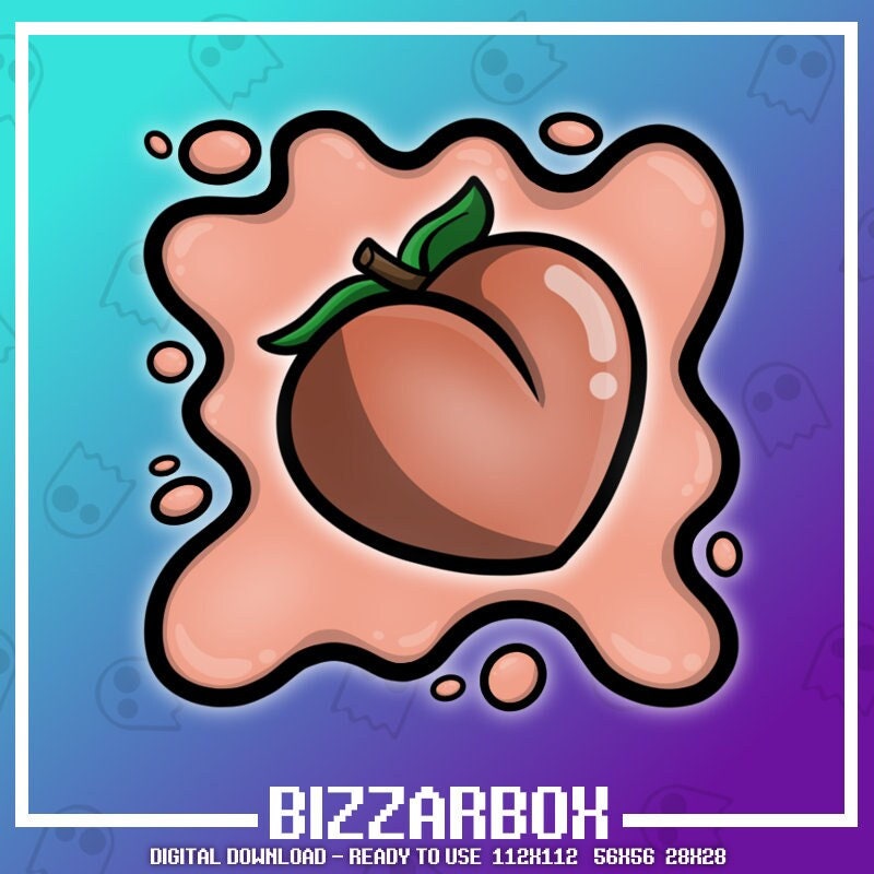 JUICY PEACH Twitch Emote / Twitch Emotes / Twitch Stream / - Etsy