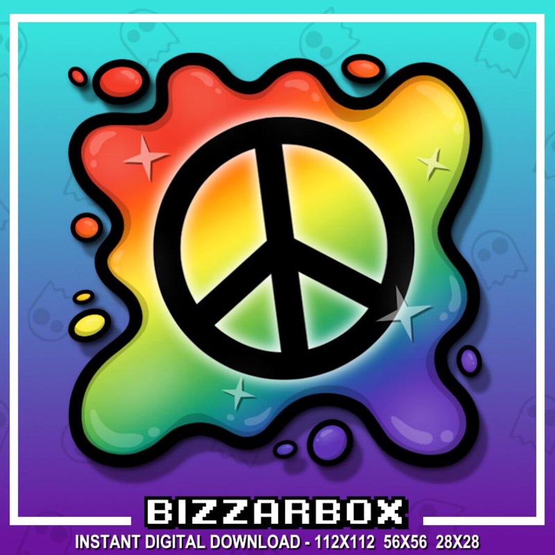 SPLAT PEACE PRIDE Twitch Emote / Twitch Emotes / Twitch Stream ...
