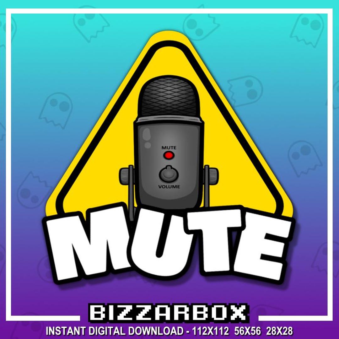 MIC MUTE WARNING Twitch Emote / Twitch Emotes / Twitch Stream / Discord ...