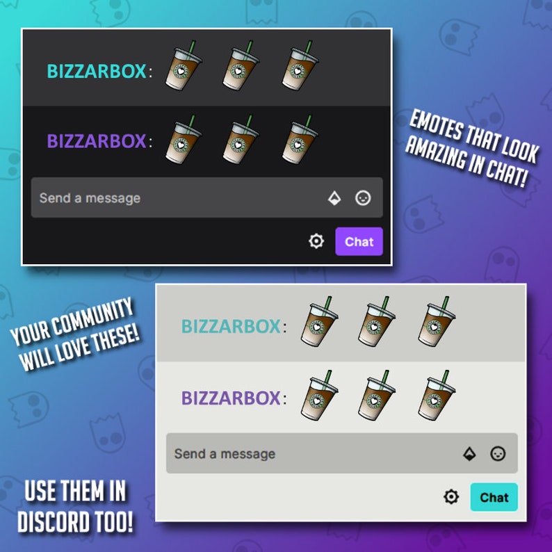 HYDRATE ICED COFFEE Channel Points Emote for Twitch / Discord - Etsy