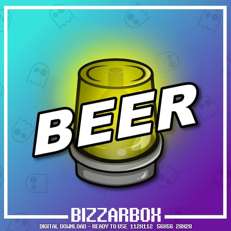 BEER ALERT Twitch Emote / Twitch Emotes / Twitch Stream / Discord ...