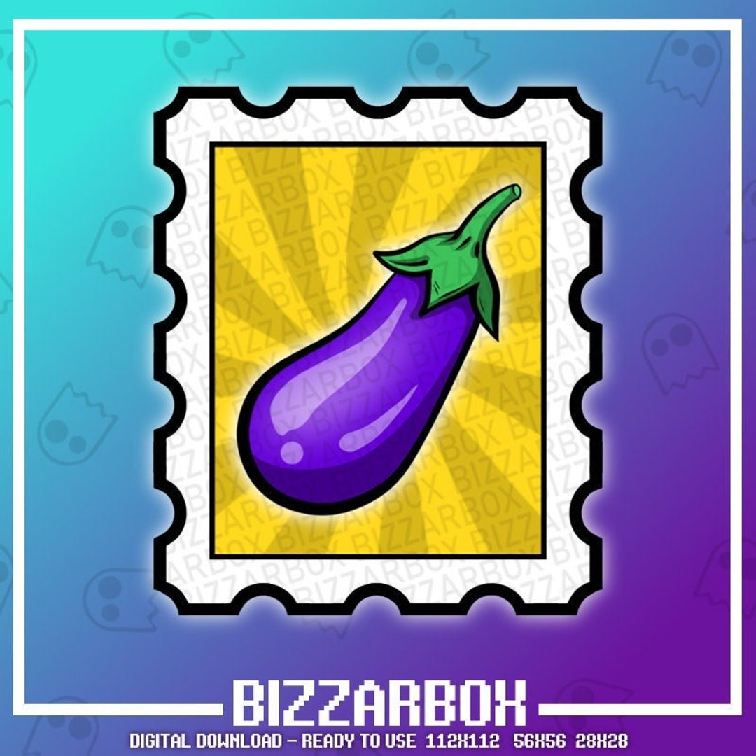 EGGPLANT STAMP Twitch Emote / Twitch Emotes / Twitch Stream / Discord ...
