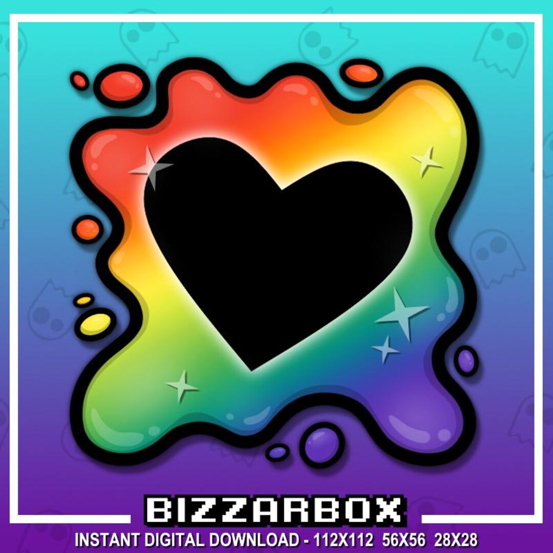 LOVE HEART PRIDE Twitch Emote / Twitch Emotes / Twitch Stream / Discord ...