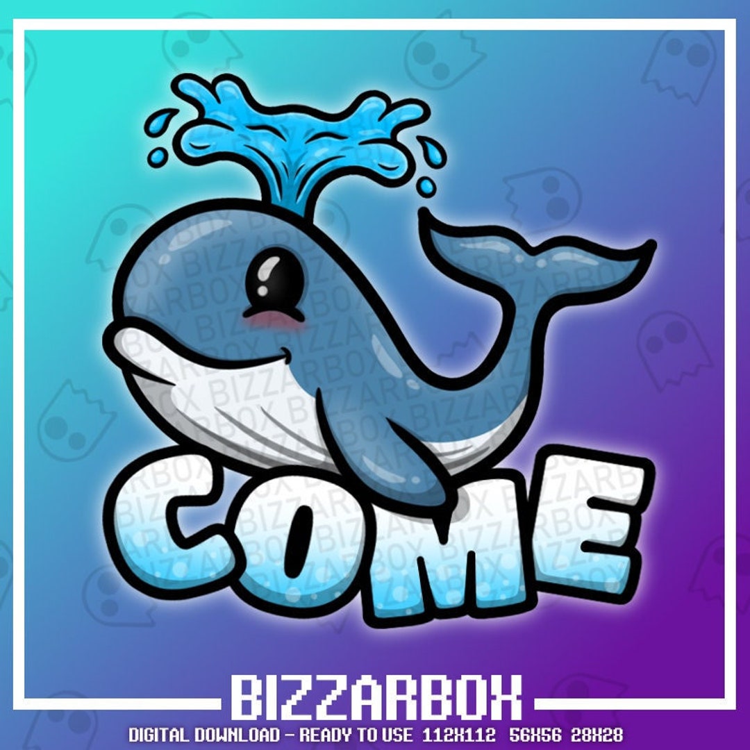 WHALE COME Twitch Emote / Twitch Emotes / Twitch Stream / Discord ...