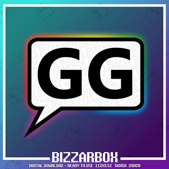 GG Chat Bubble Twitch Emote / Twitch Emotes / Twitch Stream / - Etsy